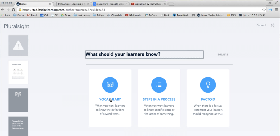 First View of Bridge: The new corporate LMS from Instructure